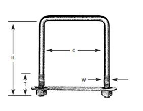 Square Style U-Bolts | United Fastener - San Diego